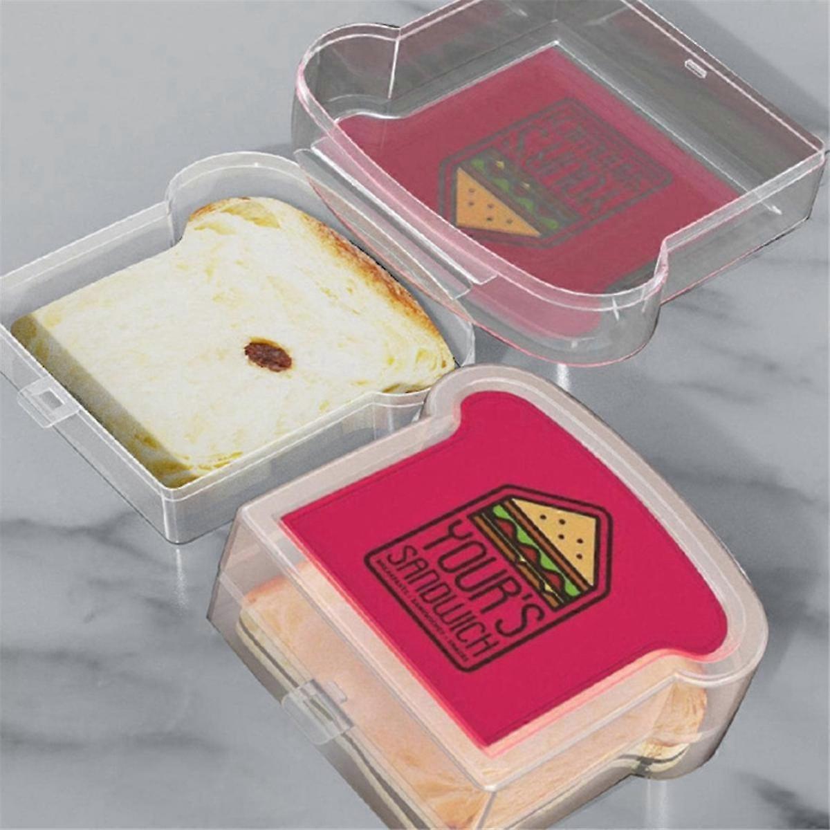 Reusable Sandwich Container Sealed Food Container Transparent Bread Box ...