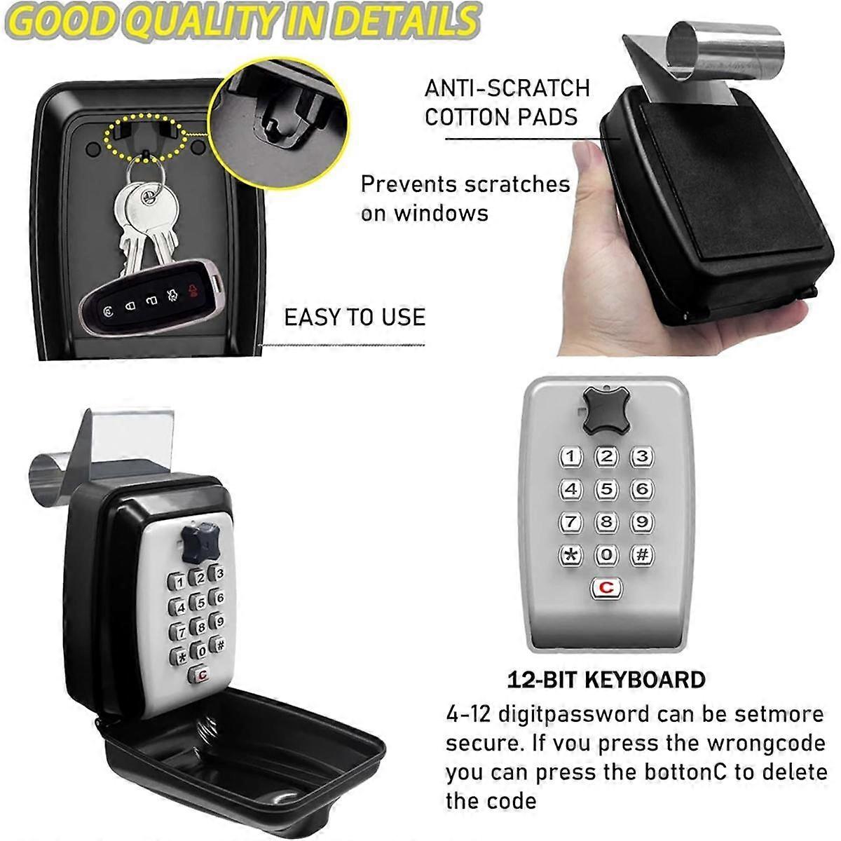 Car Window Lock Box, Car Key Lock Box, Car Window Punch Button Lock Box ...
