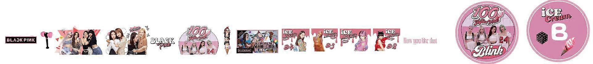 Bombproof Youth Team Dynamite and Paper Tape BlackP Pink Star Surrounding Same Stationery ...