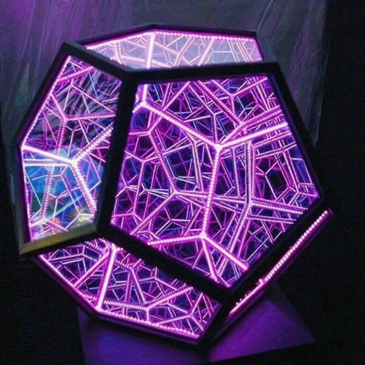 LED Art Lamp USB Charging Adjustable Color Decor Night Lamp Infinity ...