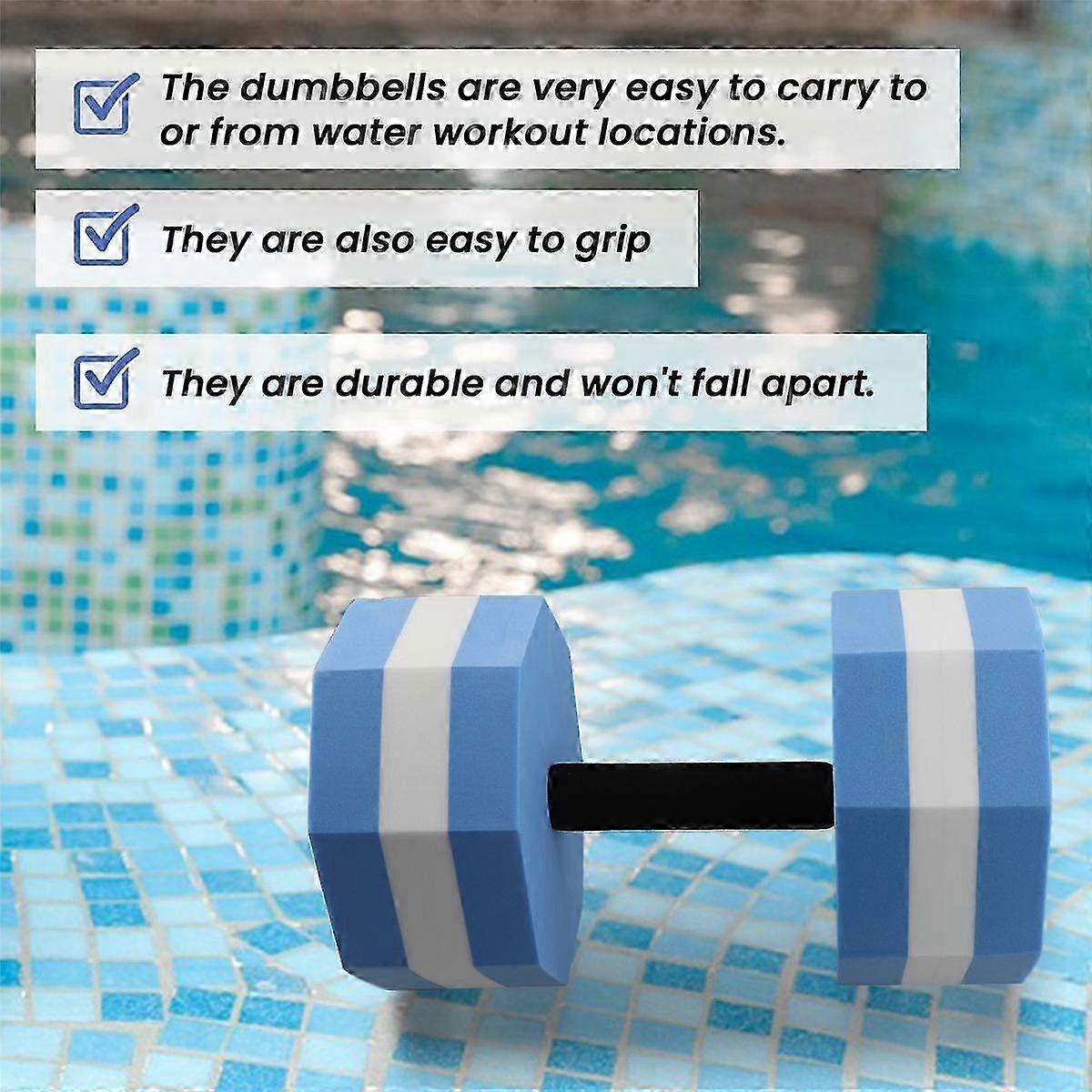 Eva Foam Dumbbell Set, Water Weights, Water Aerobics, Aquatic Therapy ...