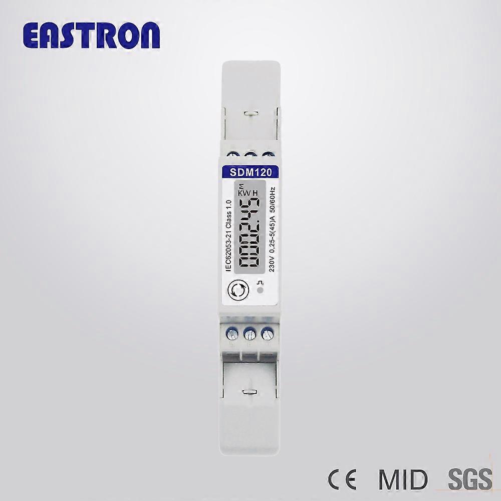 SDM120-Modbus,1 phase 2 wire, 0.25~5(45)A , 230V, RS485 Modbus, kwh ...