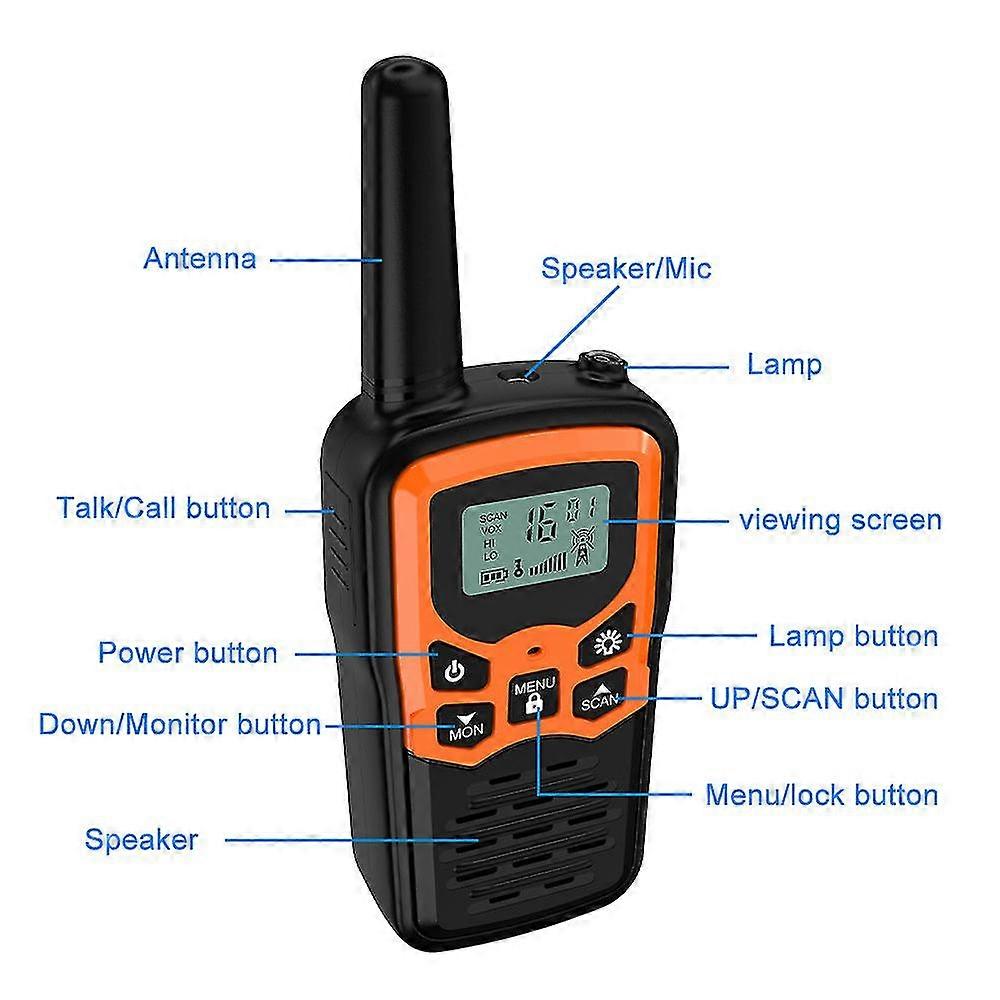 Outdoor sports walkie talkies long range 2-way radios up to 5 miles ...