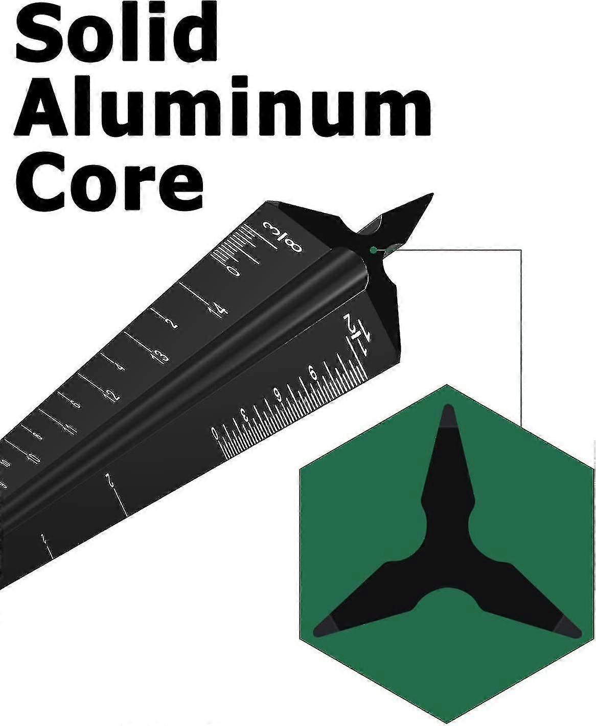 Architect Scale Ruler 2 Packs Aluminum Triangular Ruler 12-inch ...