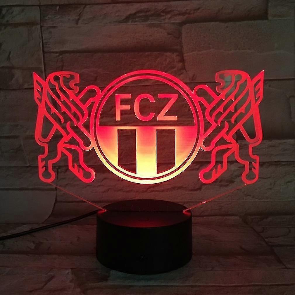 3d LED children's bedroom night light, Zurich Fcz football club table ...