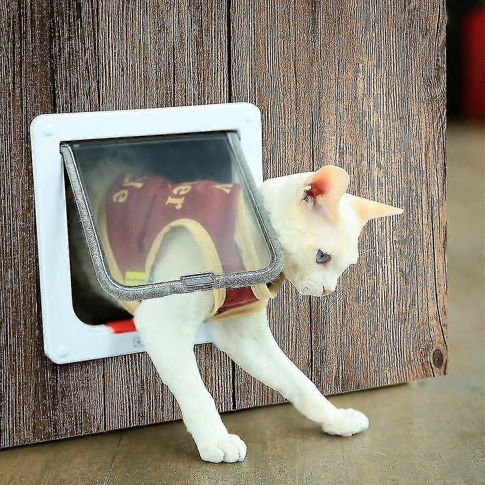 Large Cat Door 4 Way Locking Cat Flap For Weatherproof Pet Doors ...
