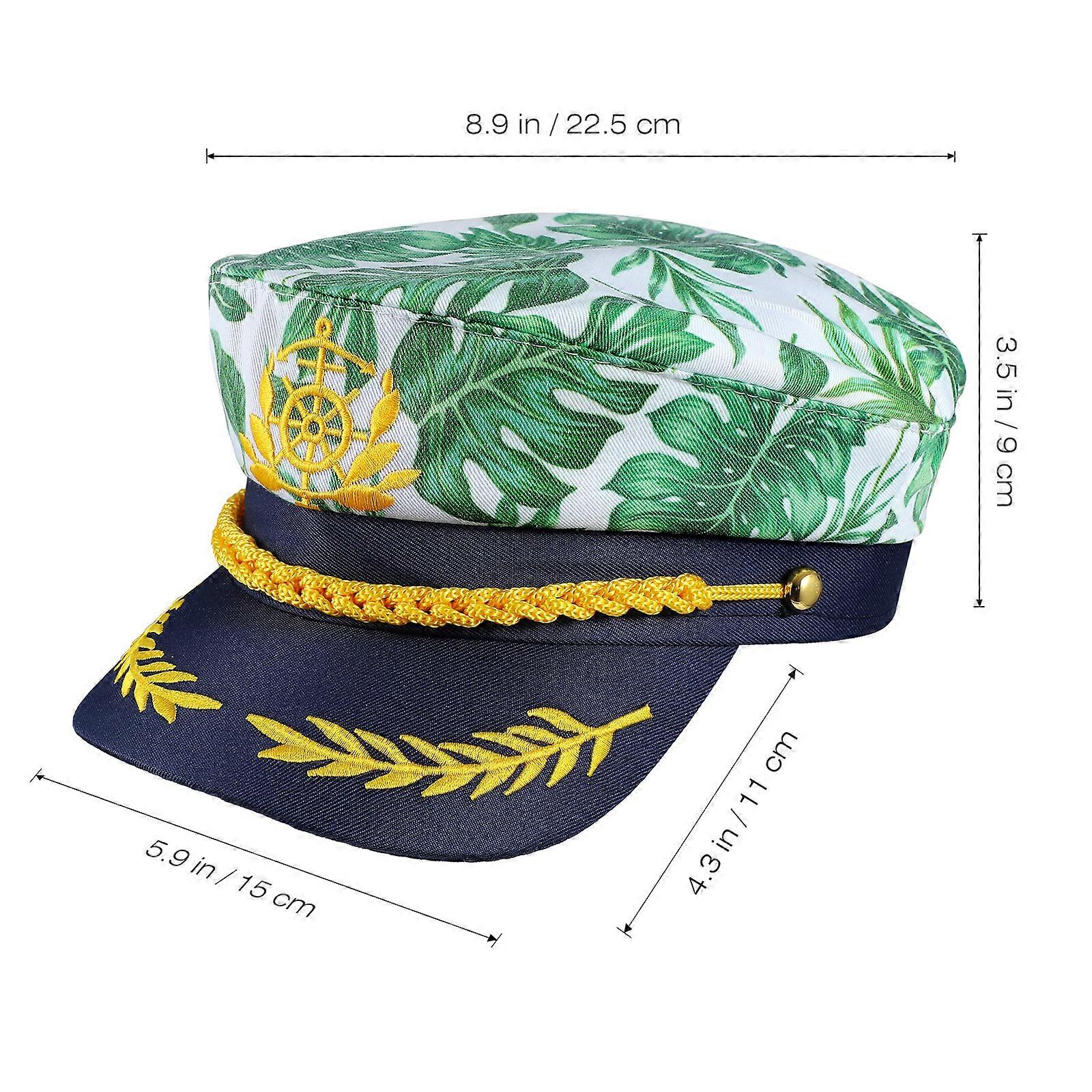 SOIMISS Embroidered Captain Hat Adult Yacht Sailor Nautical Party Dress ...