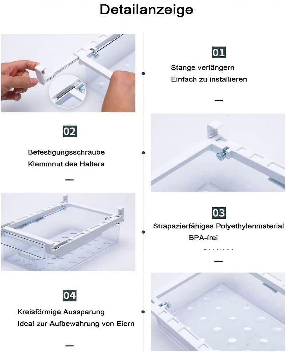 Fridge Organiser, Pull Out Drawer, Fridge Storage Box, Fridge Bin in a ...