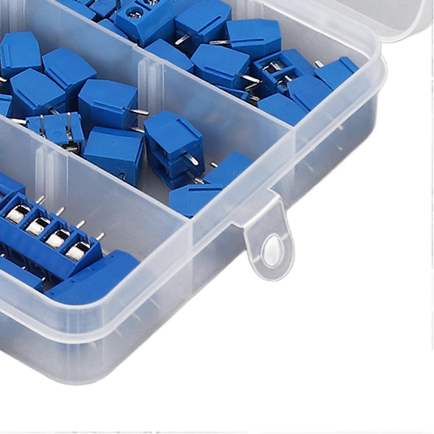 100Pcs PCB Mount Screw Terminal Block Connector 2 Pin 3 Pin 4 Pin 10A ...