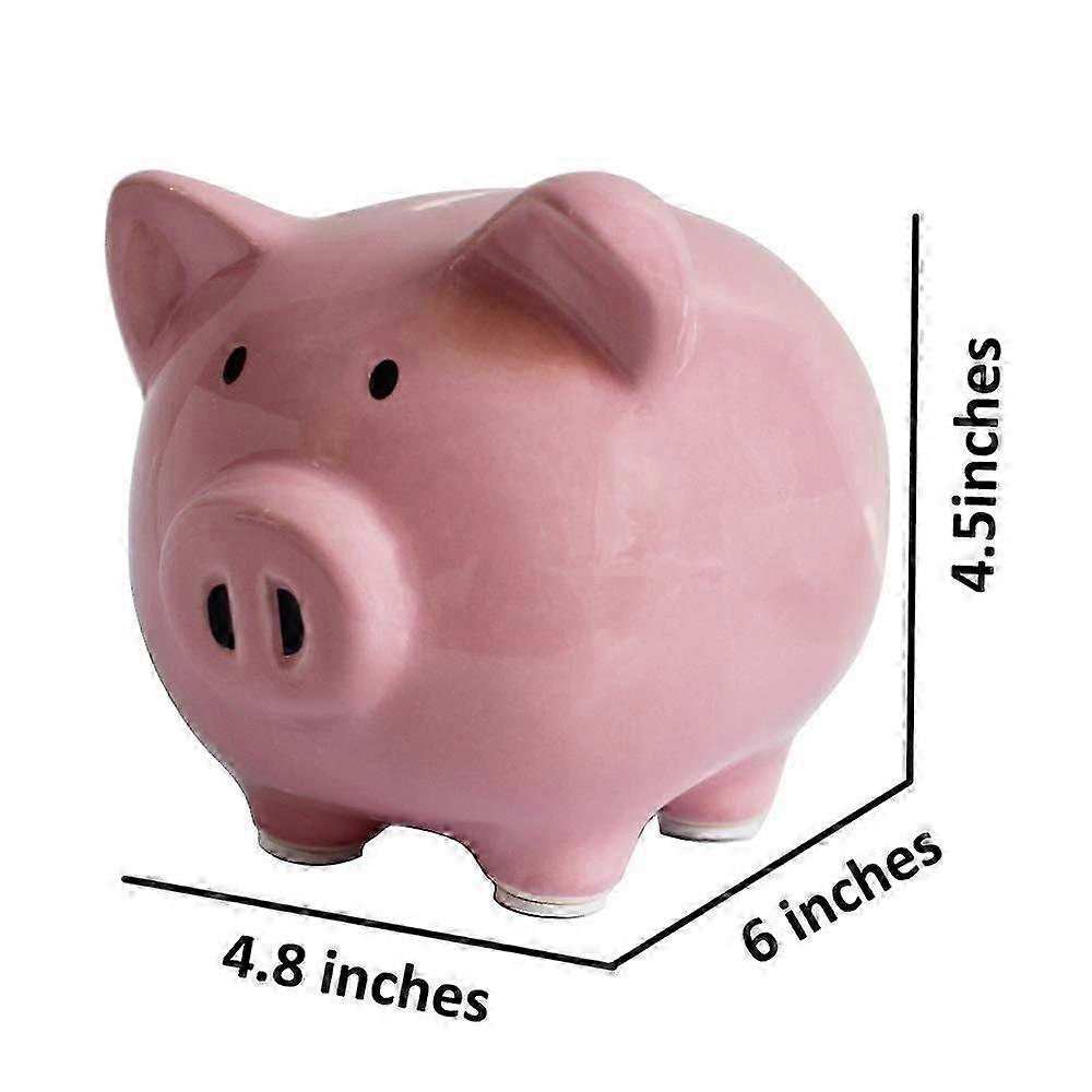Pink Piggy Banks, Piggy Bank for Girls Boys Kids A New for White Piggy ...