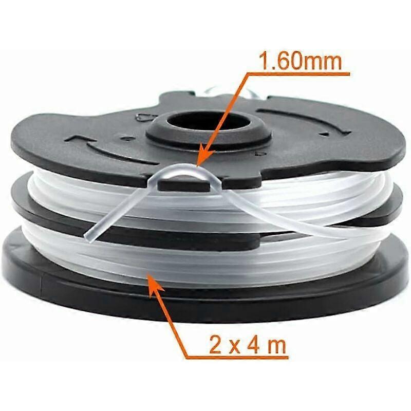 Pack of 6 replacement spools for LIDL Parkside cordless lawn mowers PRTA 20-Li A1, B2, C3, PRT ...