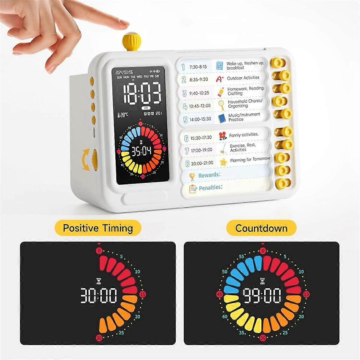 Visual Timer for Kids Adults, ADHD Timer with Planning Board for ...