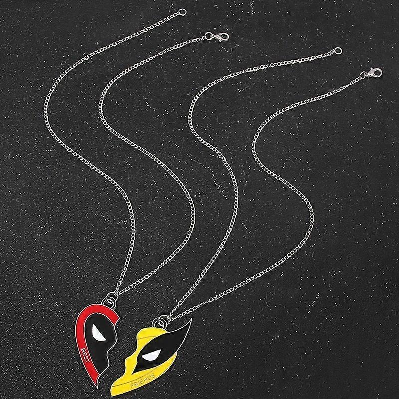 Deadpool And Wolverine 2x Necklace Pendant Best Friends X-men Marvel ...