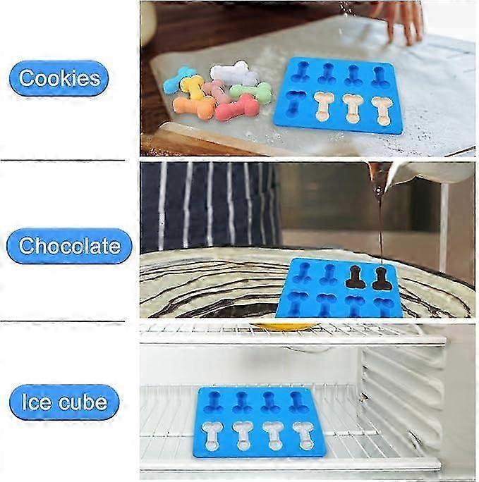 Silicone Ice Cube Mold 3-Piece Novelty Ice Trays for Cocktails, Whiskey ...