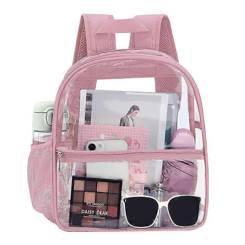 Clear Backpack Stadium Approved - Pink Mini Clear Backpack 12x12x6 for ...