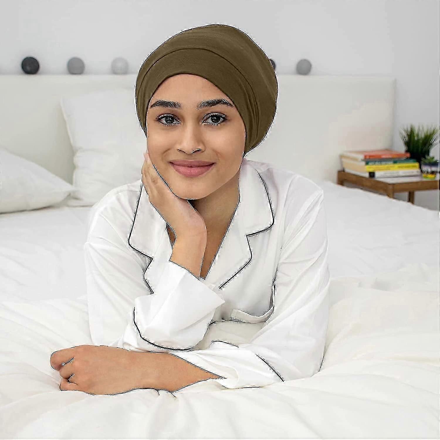 Silk Satin Sleep Bonnet for Men Adjustable Hair Protection Night Cap ...
