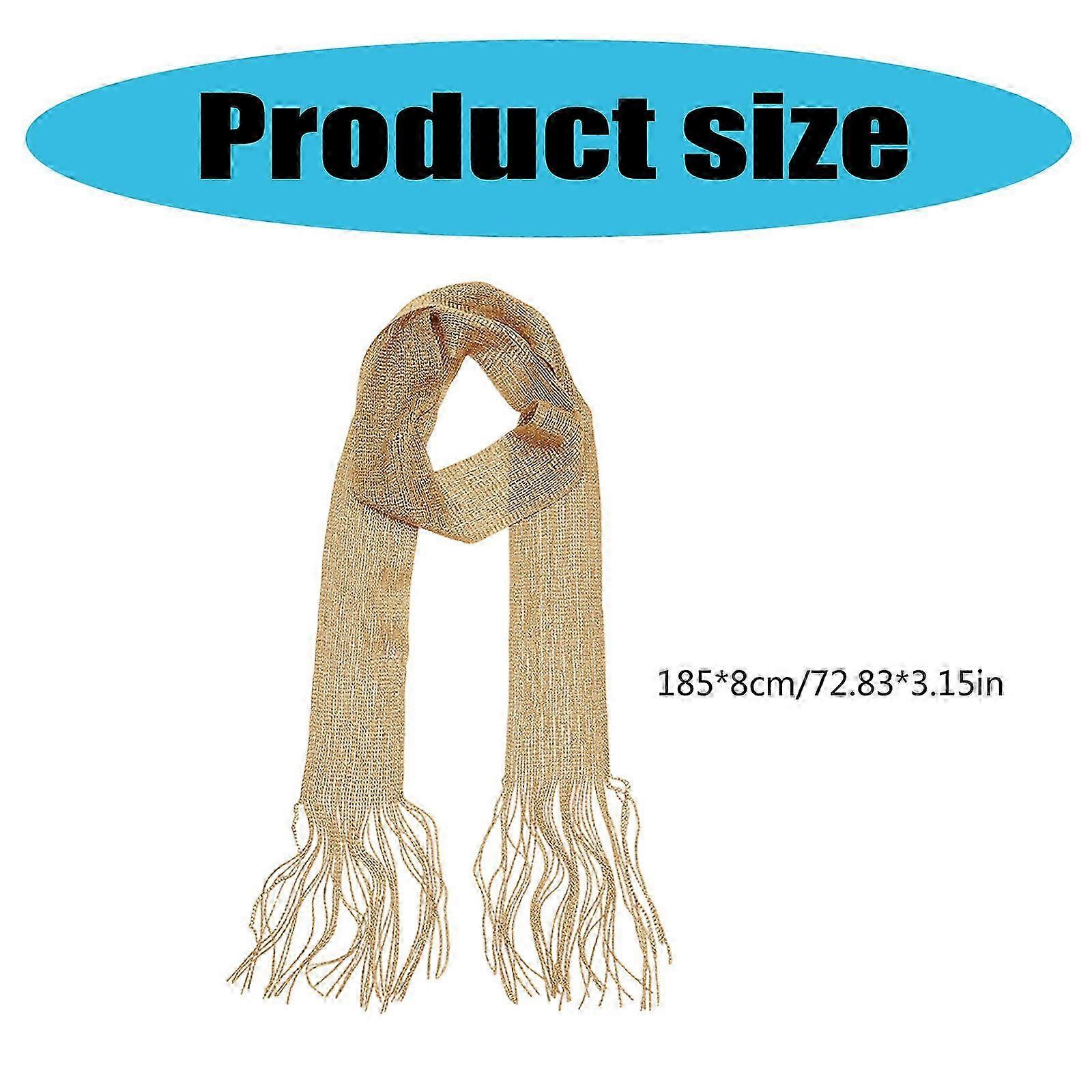 Long Thin Fringed Shimmering Scarf for Women, Formal Dinner Party ...