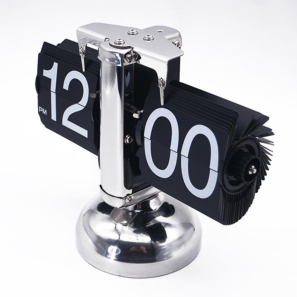 Flip Desk Clock Mechanical Retro Digital Flip Down Clock Internal Gear ...