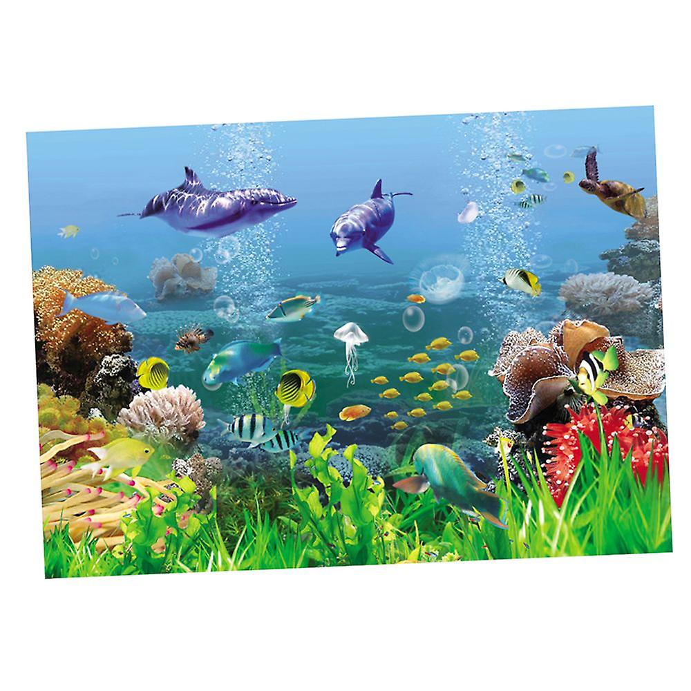 Pvc Aquarium Adhesive Background Sticker Fish Tank Decor Fish S | Fruugo UK