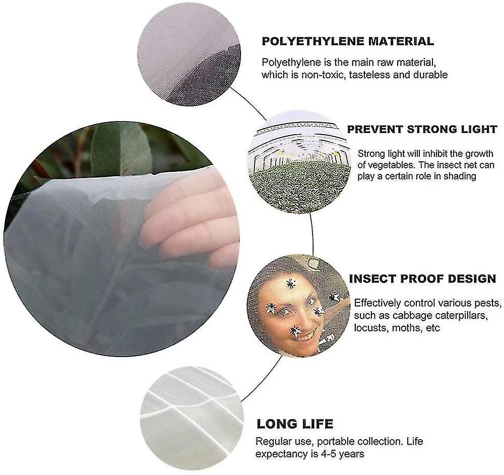 Fine Mesh Insect Protection Net For Garden, Greenhouse, Plants, Fruits ...
