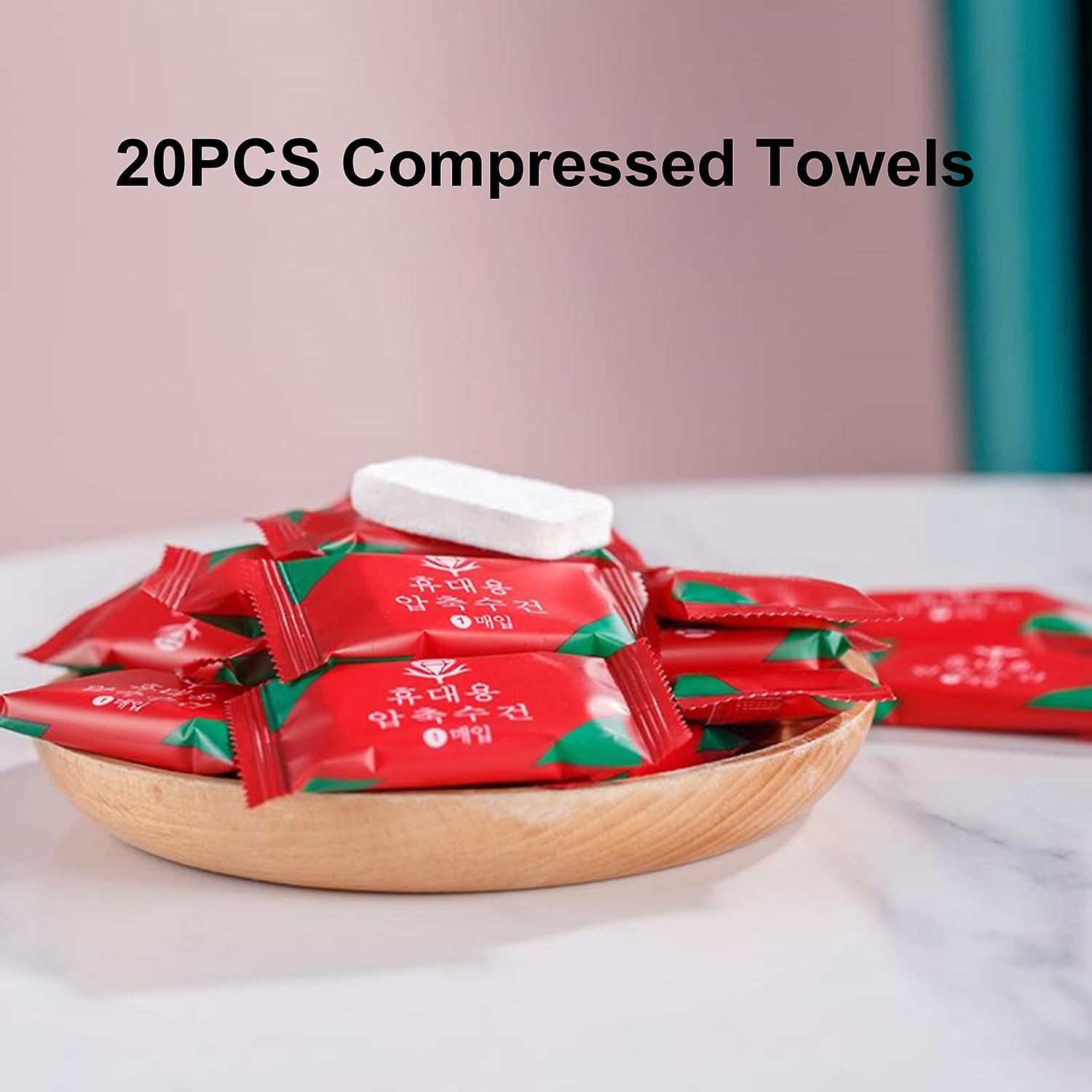 20PCS Disposable Compressed Face Towel Mini Portable Disposable ...