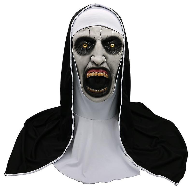 The Horror Scary Nun Latex Mask With/headscarf Valak Cosplay For ...