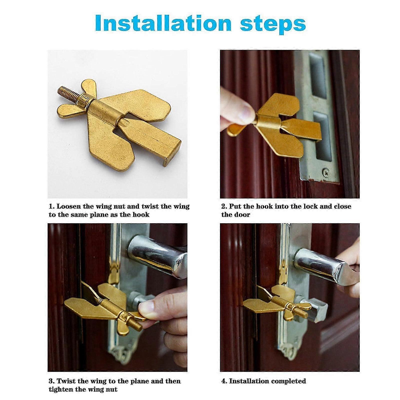 Portable Hotel Door Lock Live alone Self-Defense Stop Travel Anti-theft ...