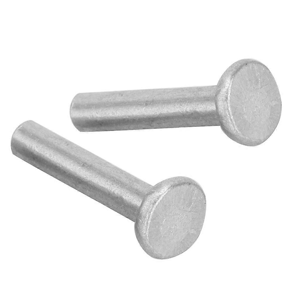 100 Pack Flat Head Solid Rivets M4 Kit, Aluminum Rivets Set Fastener ...