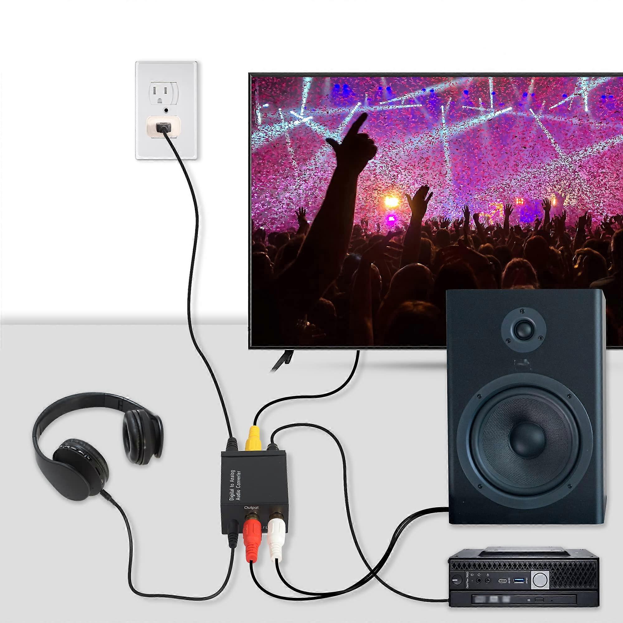 LINJOU Digital to Analog Audio Converter, for PS3 HD DVD PS4 Home ...