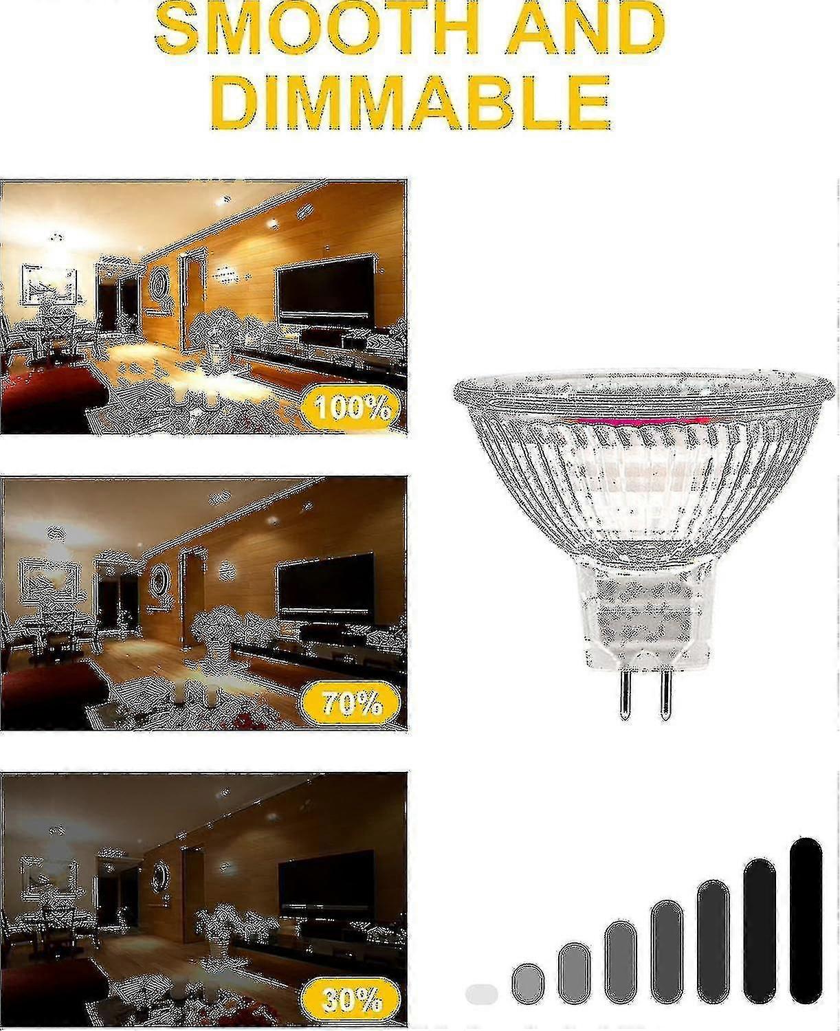 Mr16 Spot Light Bulb, 12v 20w Light Bulb, Gu5.3 Light Bulb Dimmable , 2 ...