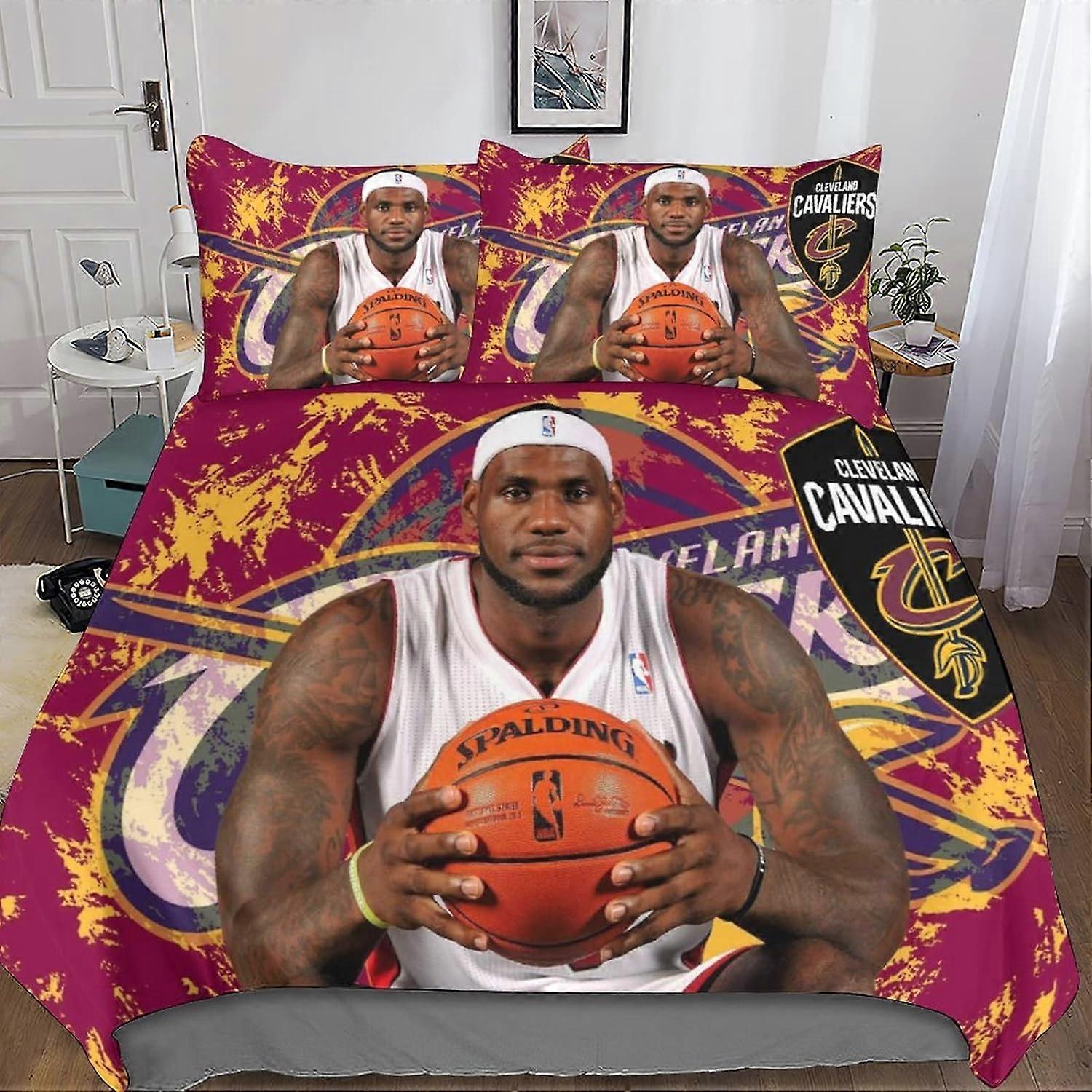 Lebron James Duvet Cover Basketball Pattern Printed Bedding Quilt Cover ...