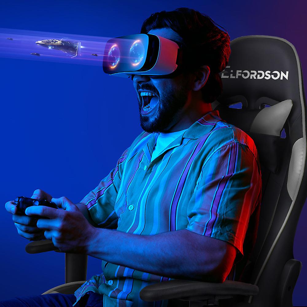 ELFORDSON Gaming Chair Office Executive Racing Seat PU Leather REGAN ...