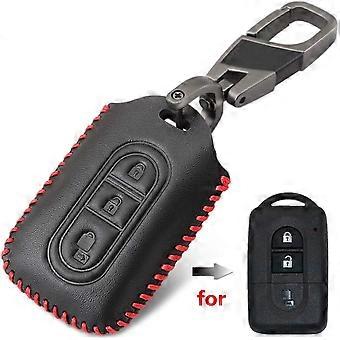 4D Leather Car Key Cover Case Keychain for Nissan Duke MICRA QASHQAI ...