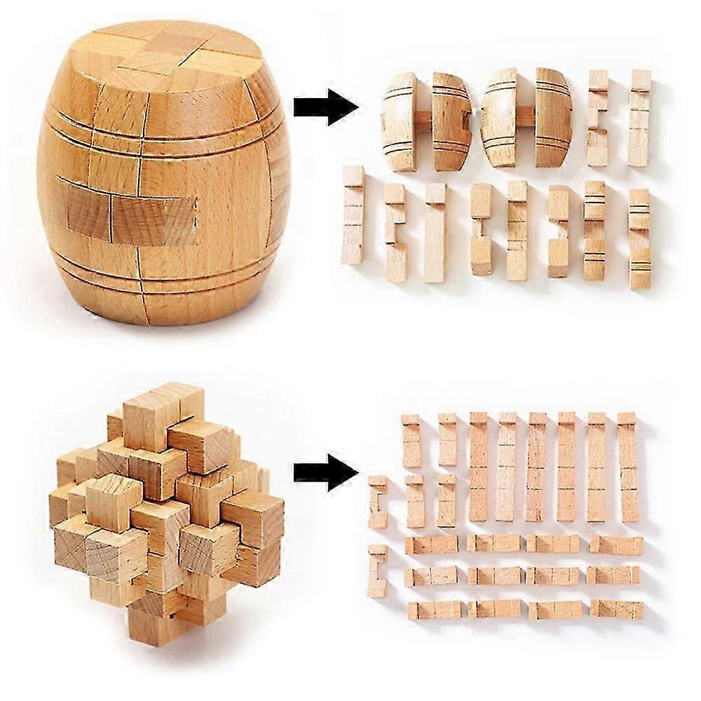 Educational Intelligence Game Luban Lock Cubes Iq Puzzle Brain Teaser ...