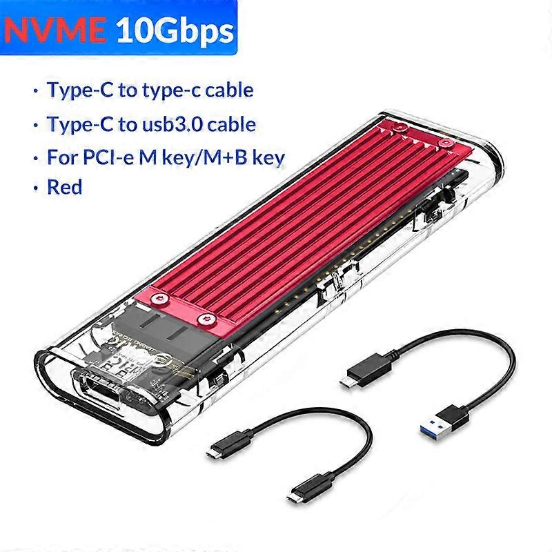 ORICO M2 SSD Case NVME SSD Enclosure M.2 to USB Type C Transparent Hard ...