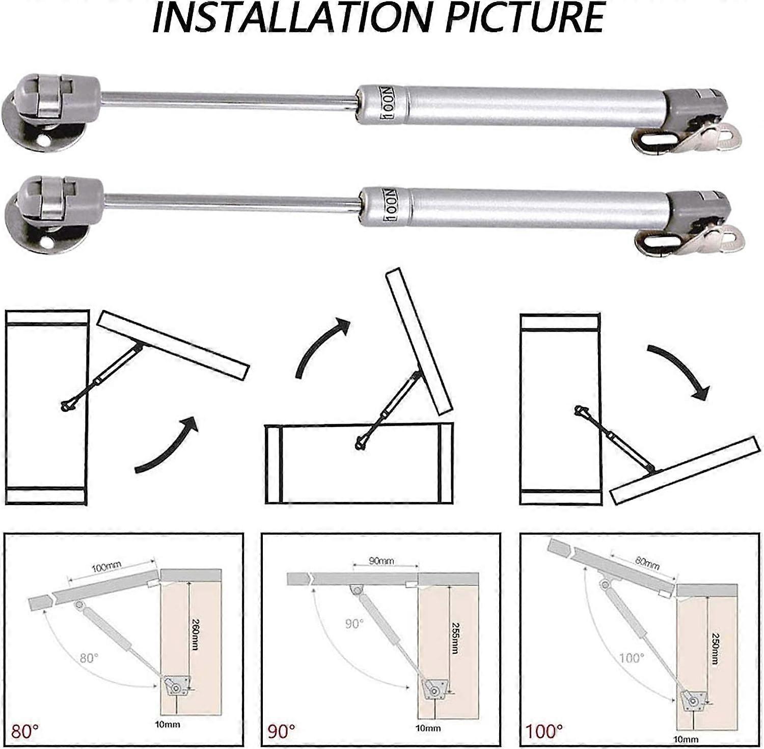 4 Pack Automatic Gas Struts for Kitchen Cabinet Lid Toy Box Hydraulic ...