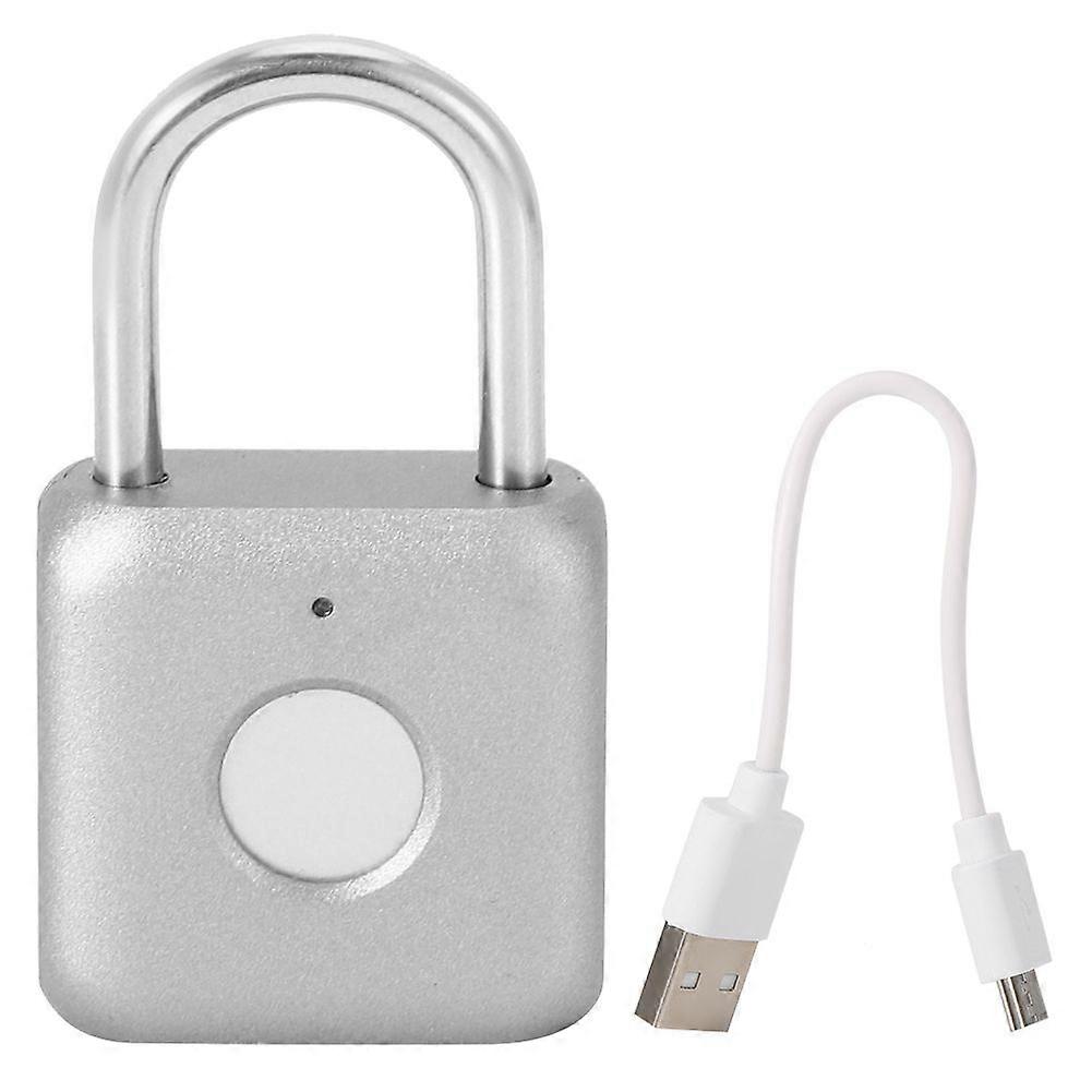 USB Keyless Fingerprint Padlock AntiTheft Security Locks for ...