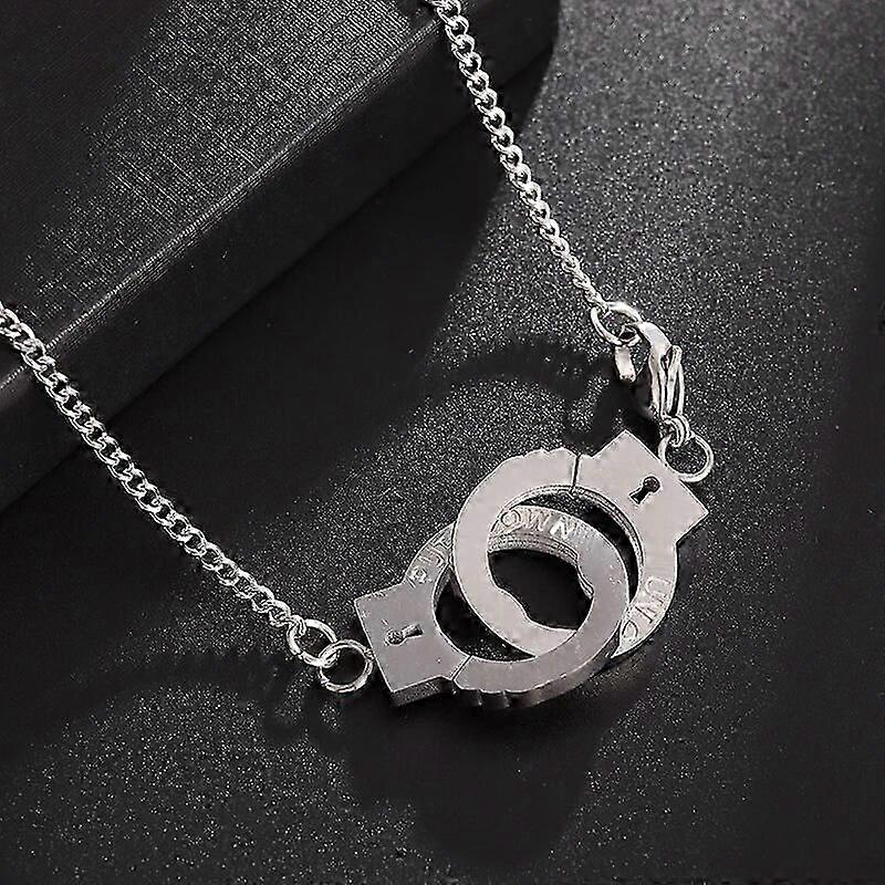 Unique Creative Stainless Steel Handcuffs Pendant Necklace for Men and ...