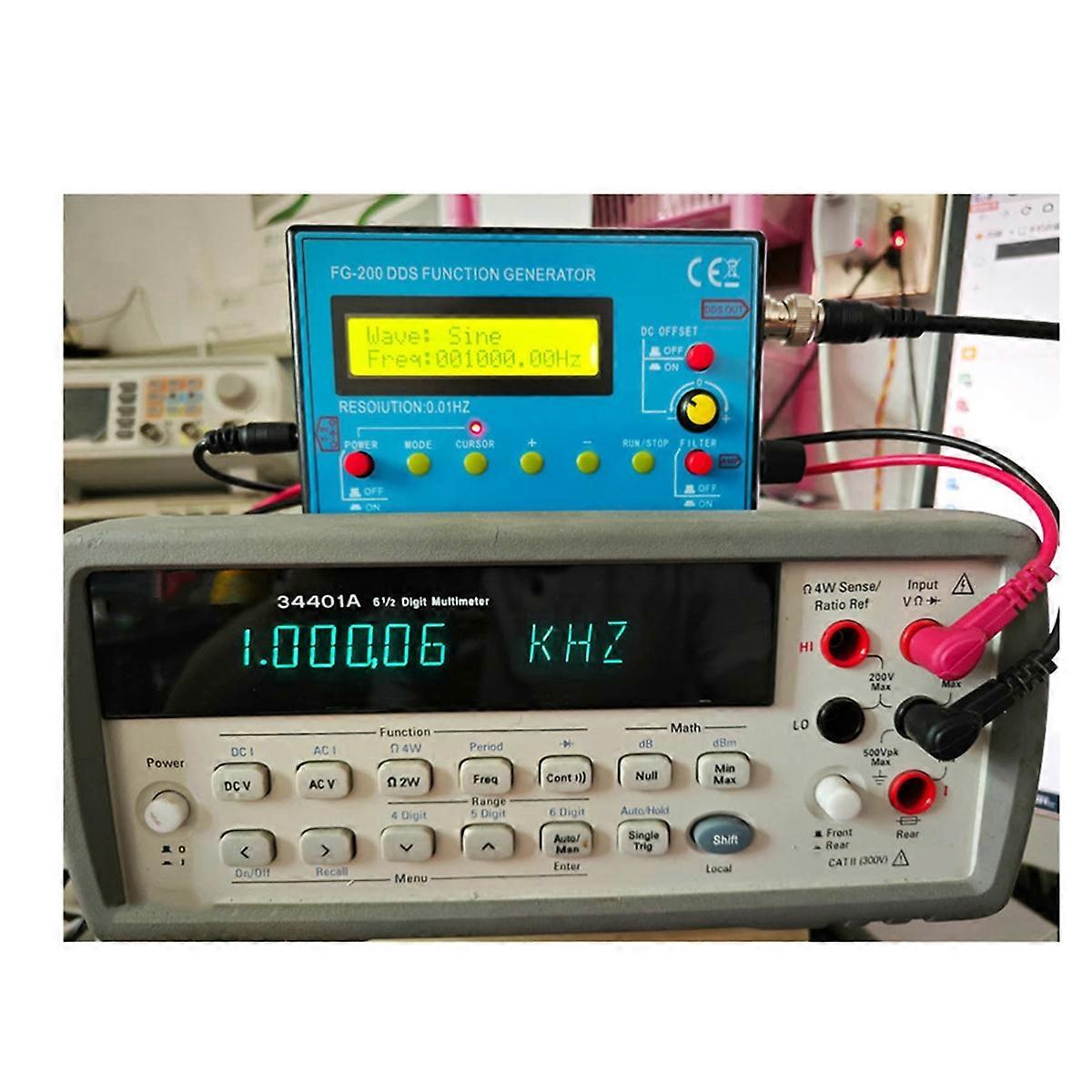 FG-200DDS DDS Function Signal Generator Frequency Counter 0.01HZ-500KH ...