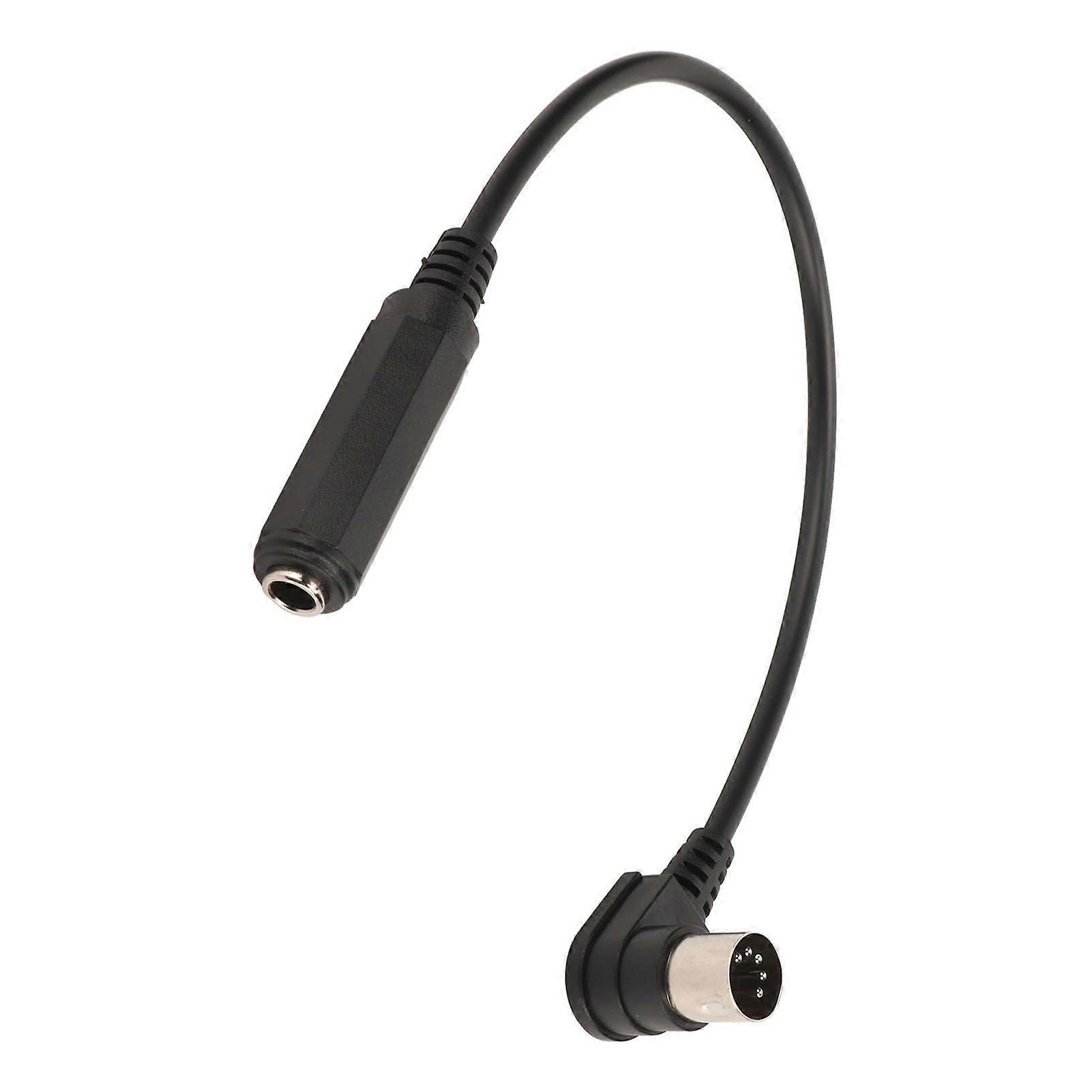 Right Angle Audio Adapter Cable, Din 5 Pin To 6.35mm Trs Stereo, For ...