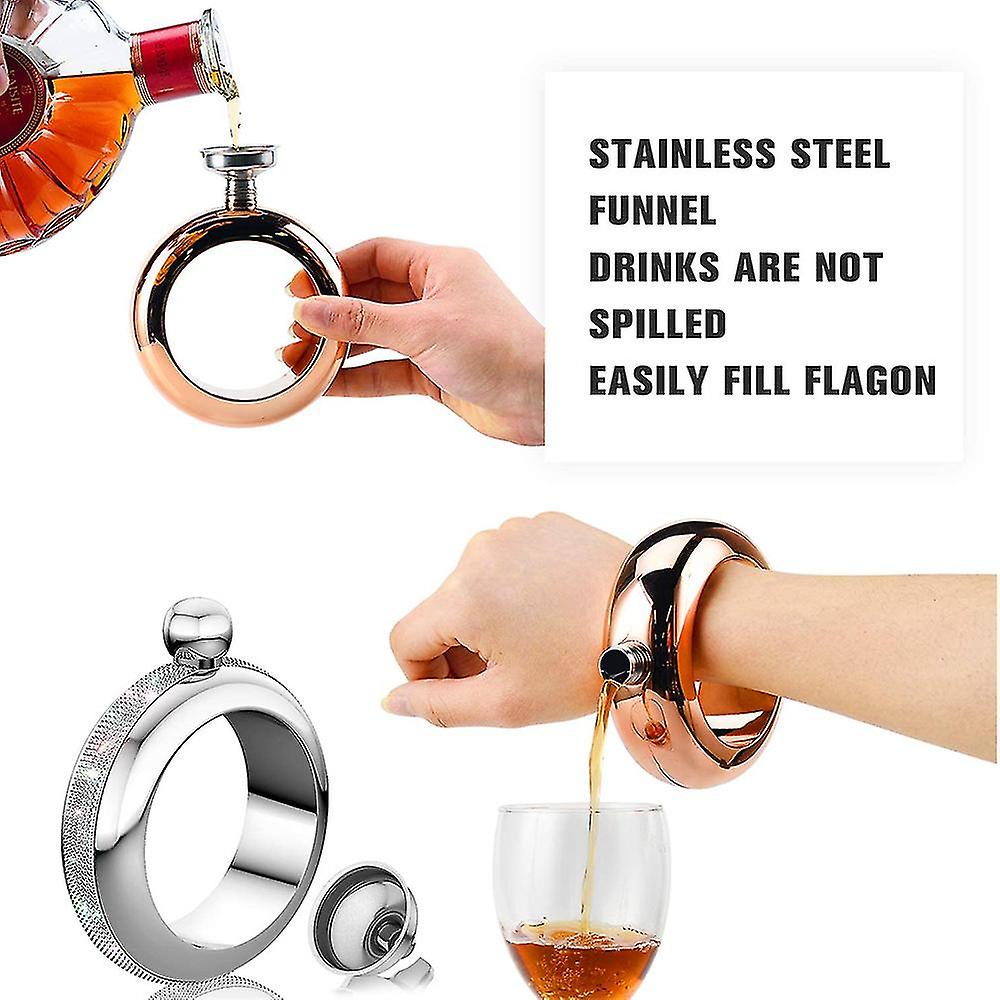 Bangle Flask 304 Stainless Steel With Handmade, Funnel In Gift Box ...