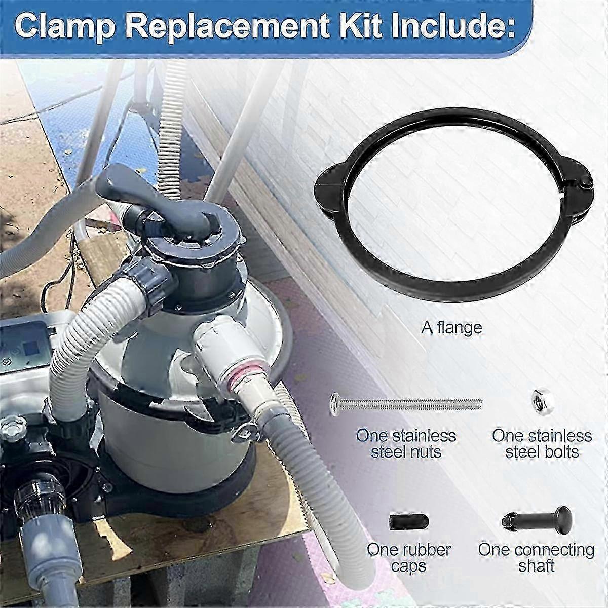 Intex 10 Inch Sand Filter Pump Clamp - SF90110-1 Pool Filter Valve ...