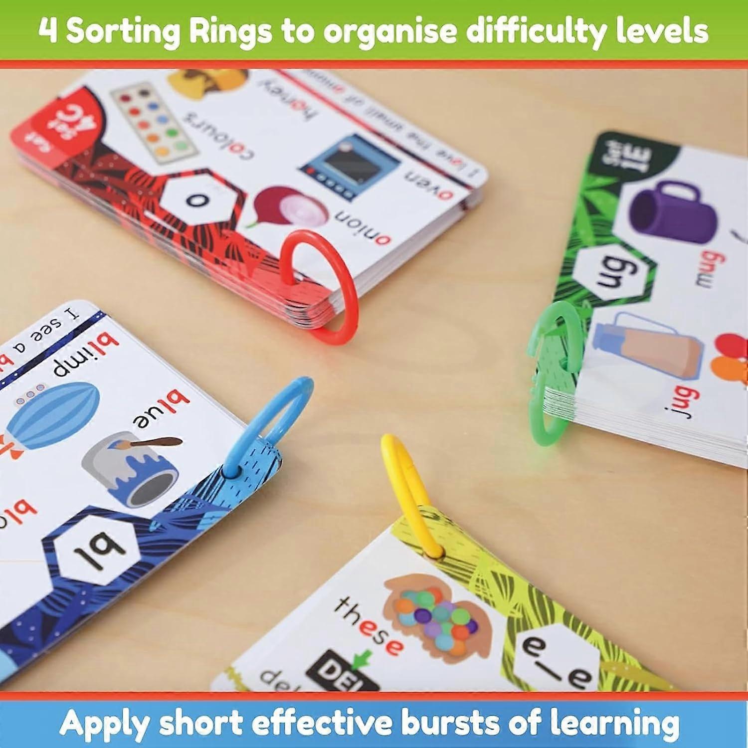 Phonics Flash Cards For Kids Sight Word Cards CVC Word Games Digraphs ...