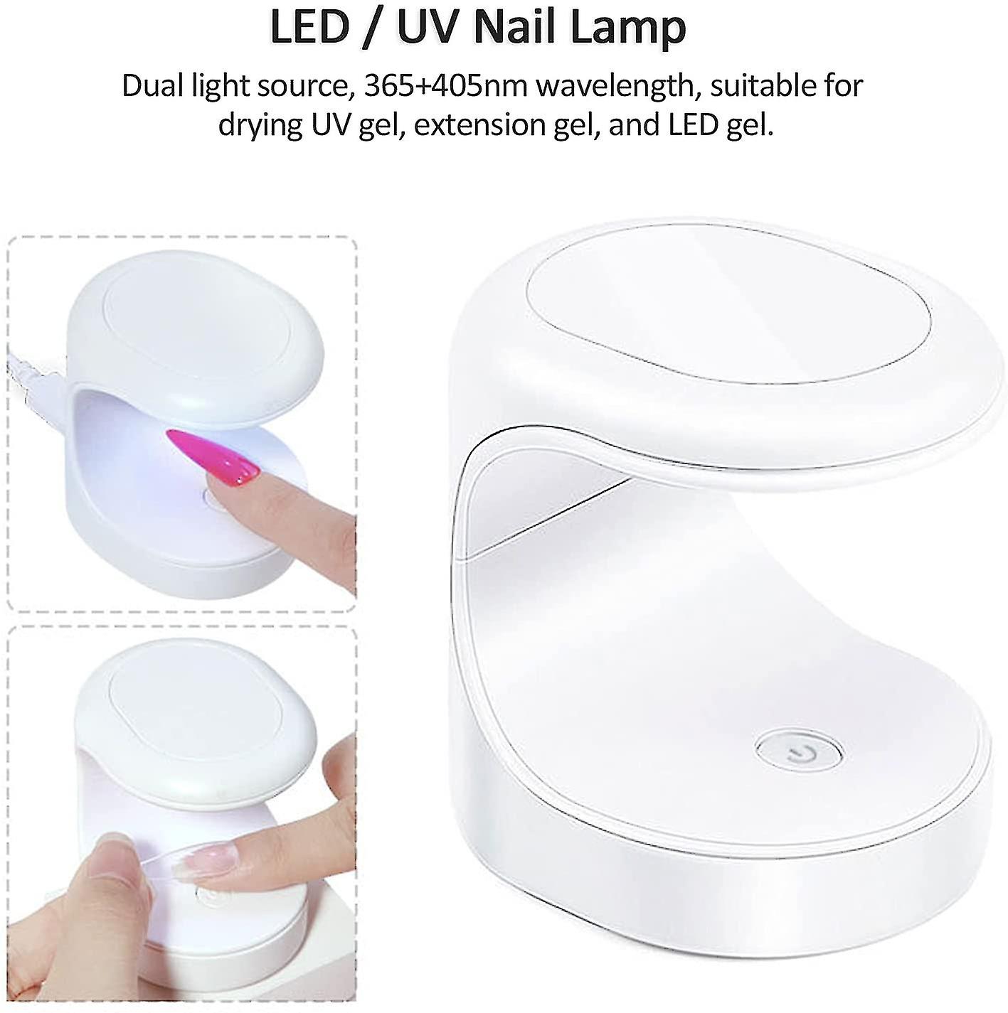 Mini Uv Led Nail Lamp, Nail Dryer Portable Single Finger Gel Nail ...