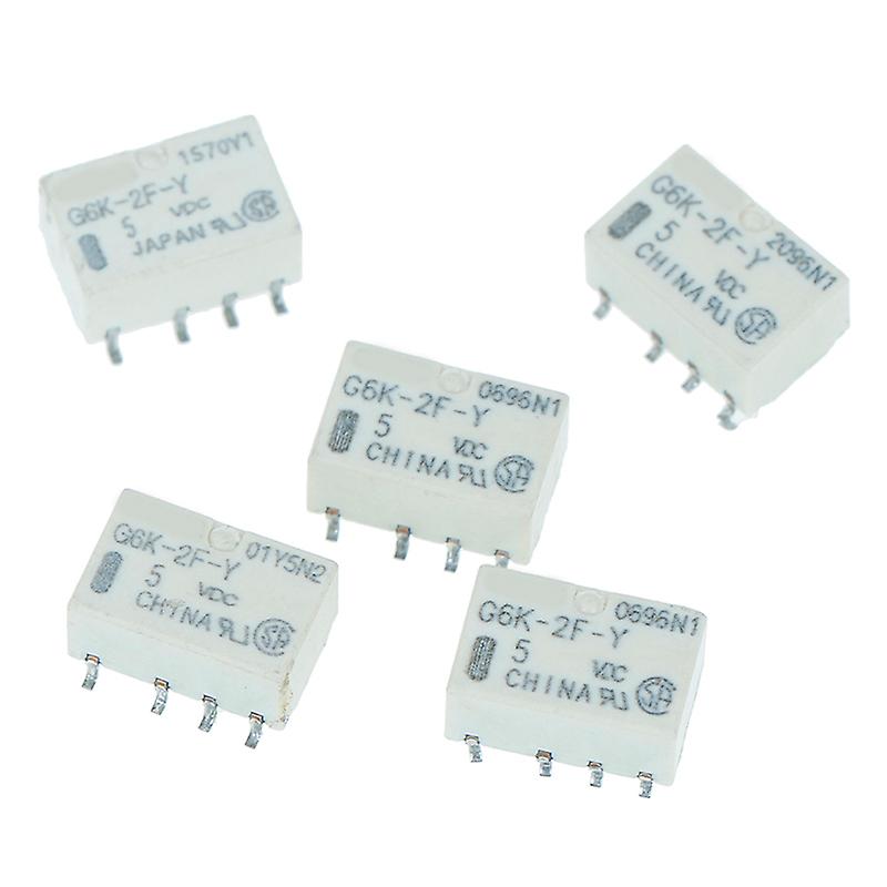 5pcs dc 5v smd g6k-2f-y signal relay 8pin for omron relay SHYTMV ...