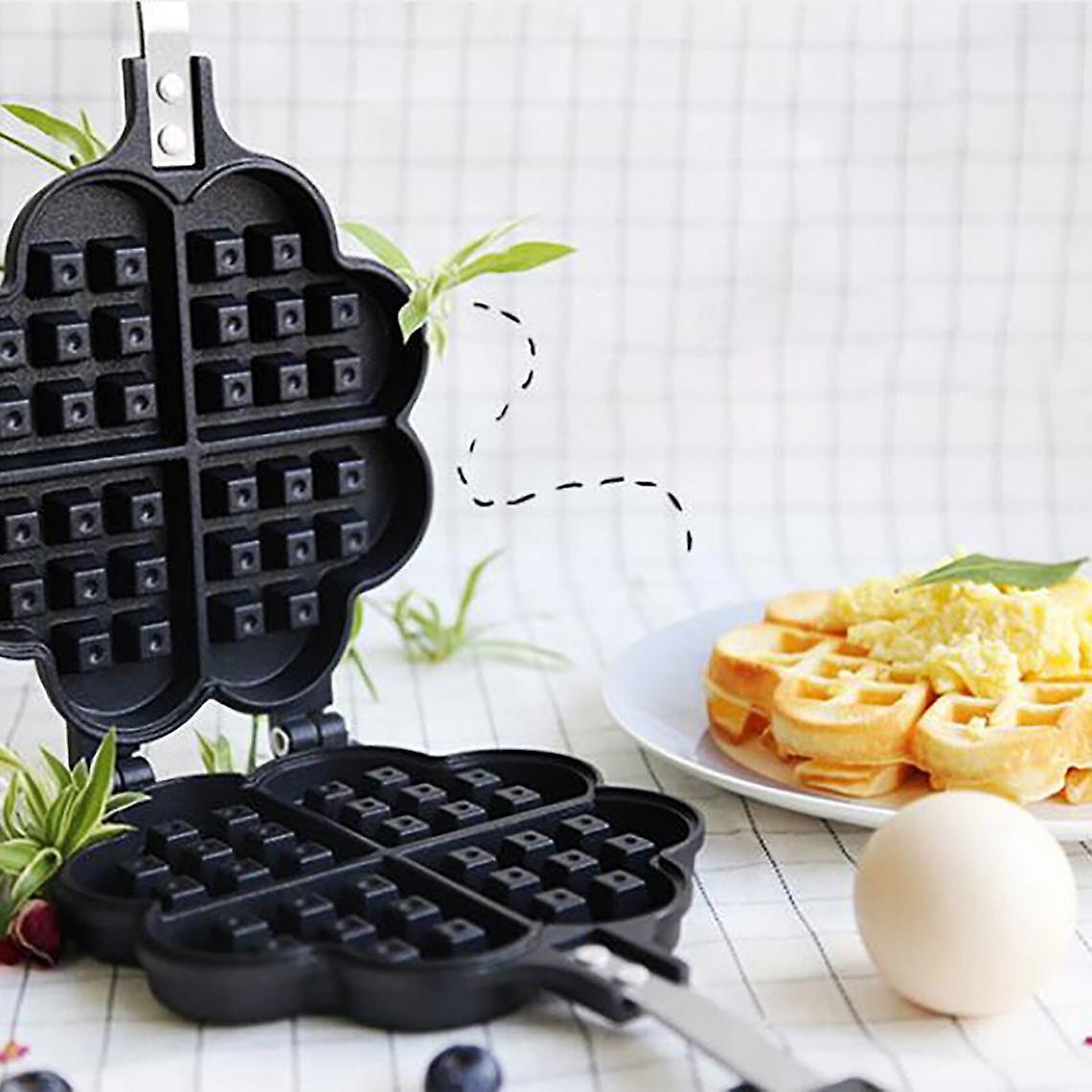 Non Sticks Waffle Factory Frying Pan Love Bubble Cake Oven Breakfast ...