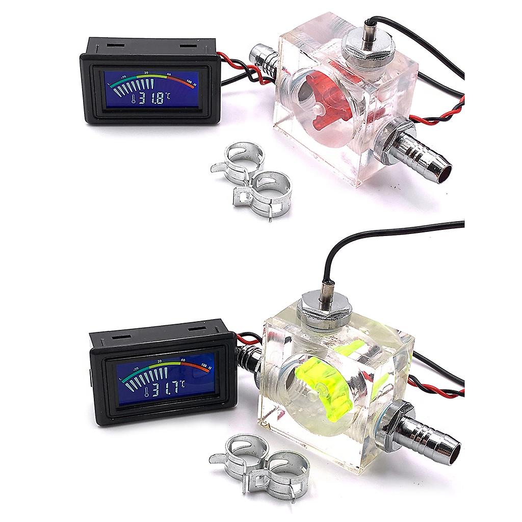 Commonly Used 3 Way Flow Meter LED Thermometer for Water Cooling Liquid ...