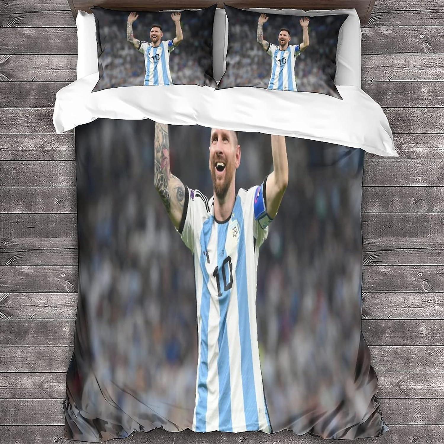 Lionel Messi 3D Print Quilt Cover Duvet Cover Set Single Print Duvet ...