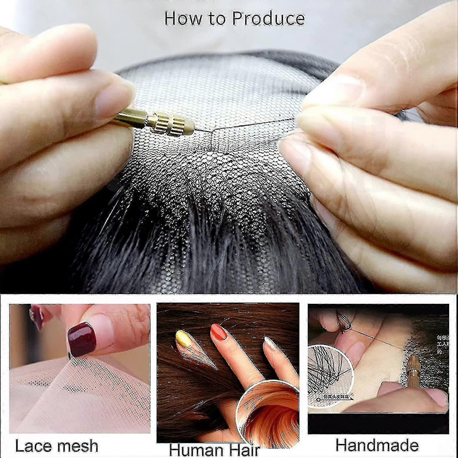 Fake Beard Realistic 100% Human Hair Full Hand Tied Goatee Black For ...