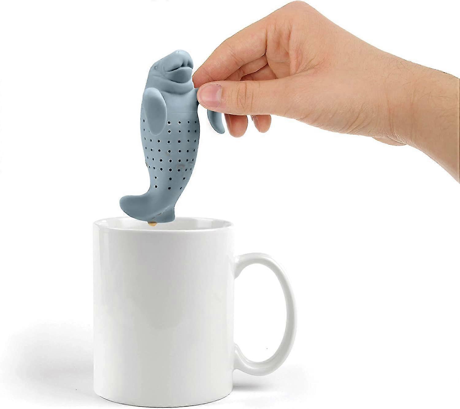 2024 Silicone Tea Maker Manatee Tea Maker Creative Silicone Dolphin Tea ...
